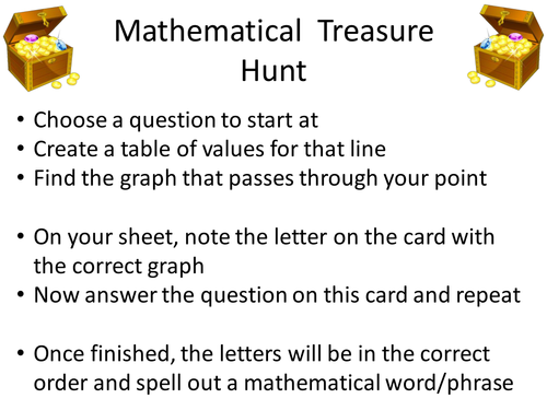 Line Graphs Treasure Hunt | Teaching Resources
