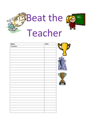 Beat the Teacher | Teaching Resources