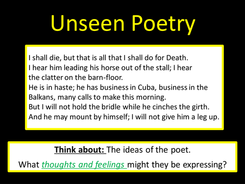 Understanding Poetry Exam | Teaching Resources