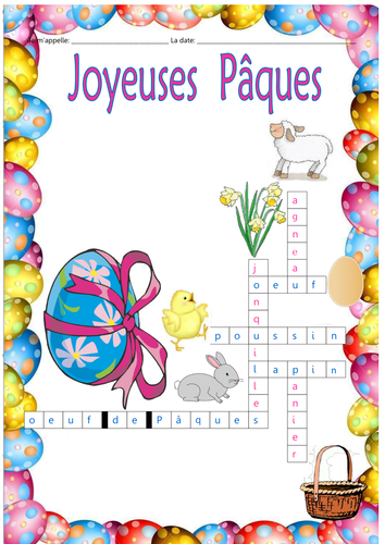 Les Mots Croisés de Pâques by labellaroma - Teaching Resources - TES