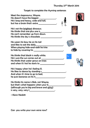 Rhyming Sentences | Teaching Resources