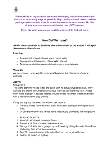 World War 1 - How did it Start by the_alsta - Teaching Resources - TES