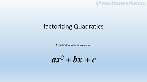 Factorizing complex quadratics | Teaching Resources