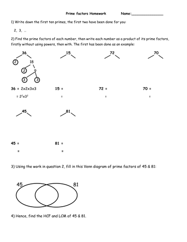 Math KS3 KS4 homework differentiated | Teaching Resources