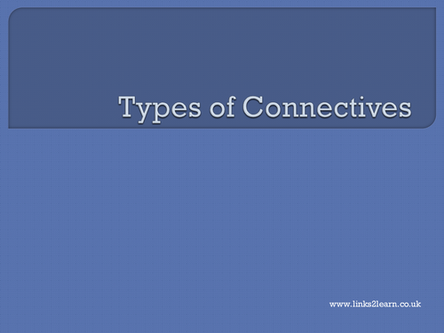 Lists of 8 types of connective | Teaching Resources