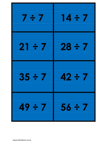 Times Table Matching Cards set 4 of 4 | Teaching Resources