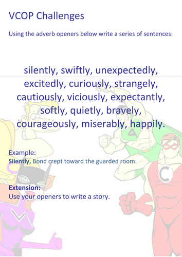 Additional VCOP Tasks (Guided Reading and Other) | Teaching Resources