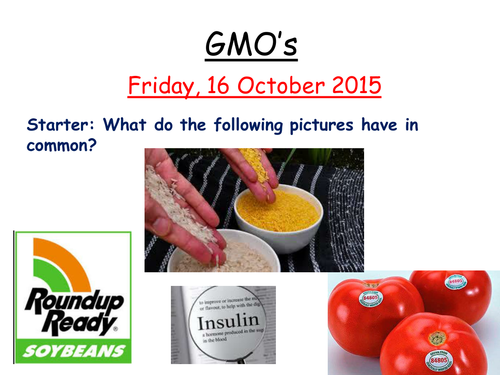 GMO's and ethics | Teaching Resources