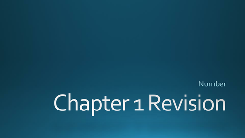Edexcel chapter 1 revision | Teaching Resources