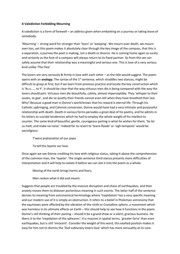 Donne - A Valediction | Teaching Resources