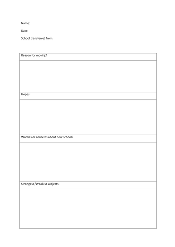 Student Personal Interview Sheet by toddbeamish - Teaching Resources - TES
