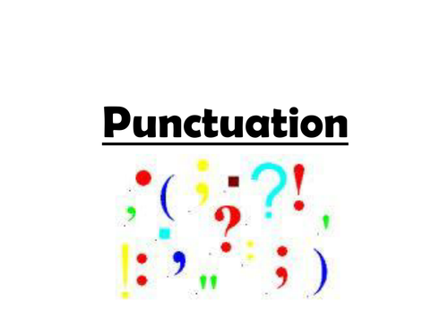 Punctuation Practice | Teaching Resources