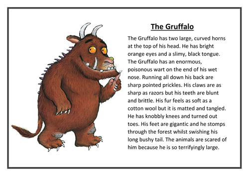 The Gruffalo Character Description WAGOLL | Teaching Resources The Gruffalo Character Description WAGOLL | Teaching Resources