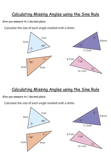 Sine Rule Grade A Lesson | Teaching Resources