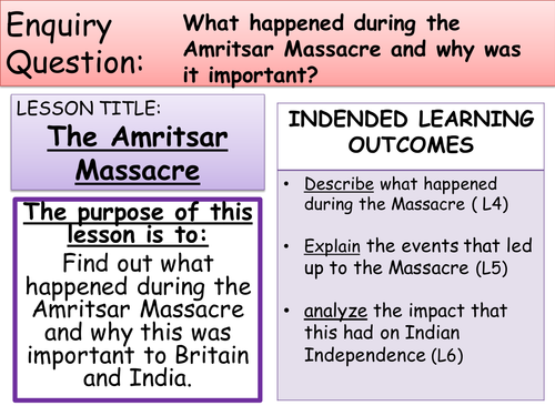 The British Empire - The Amritsar Massacre | Teaching Resources