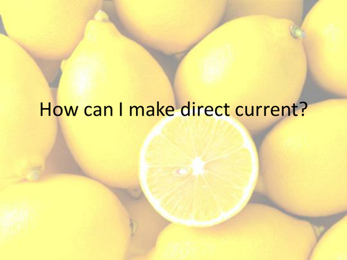 Direct current in a battery | Teaching Resources