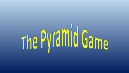 The Pyramid Game Speaking and Listening Starter | Teaching Resources