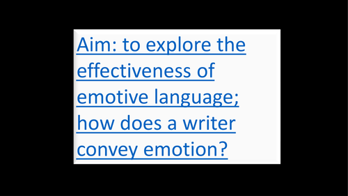 Emotive language/devices | Teaching Resources