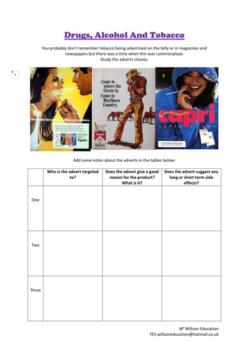 Drugs, Tobacco And Alcohol | Teaching Resources