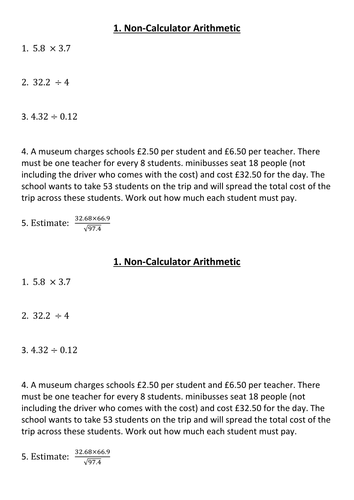 GCSE Higher Tier Non-calculator Number Cluedo | Teaching Resources
