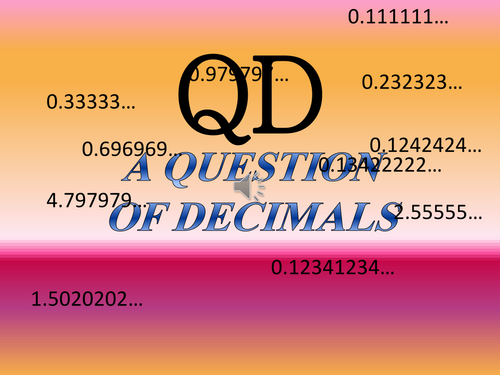 A Question of Decimals (Recurring Decimals Game) | Teaching Resources