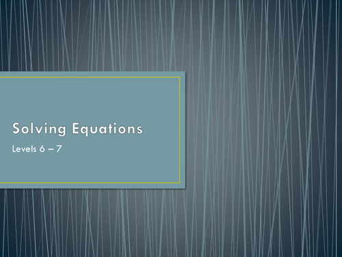 Level 6/7 Solving Equations Qwizdom | Teaching Resources