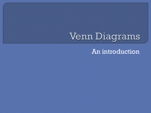 Introduction to Venn Diagrams | Teaching Resources Introduction to Venn Diagrams | Teaching Resources