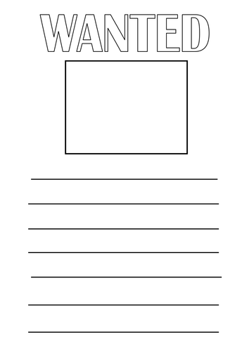 Differentiated 'Wanted' Poster Worksheets | Teaching Resources