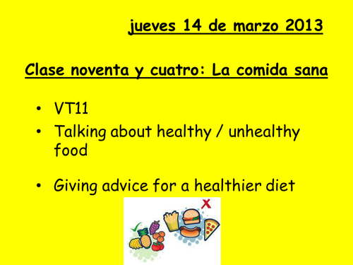 La comida sana | Teaching Resources