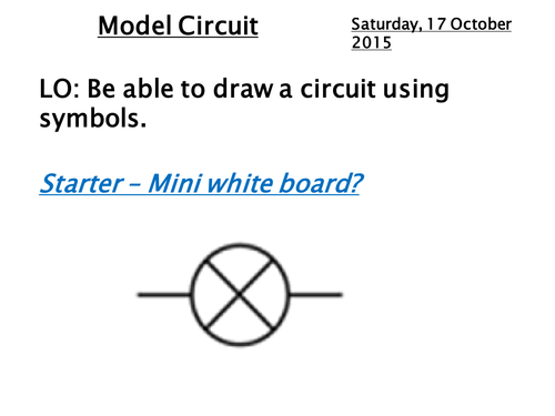 Circuit symbols, series and parallel circuits. | Teaching Resources
