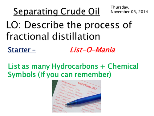 AQA Fractional Distillation | Teaching Resources