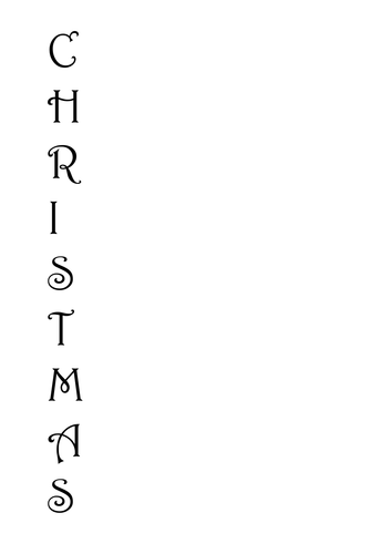 Christmas Acrostic Maker | Teaching Resources