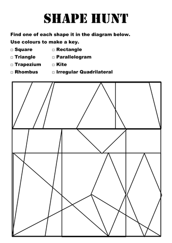 Shape Hunt - Finding shapes | Teaching Resources