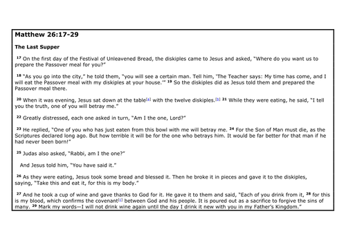 The Last Supper by renosparks - Teaching Resources - TES