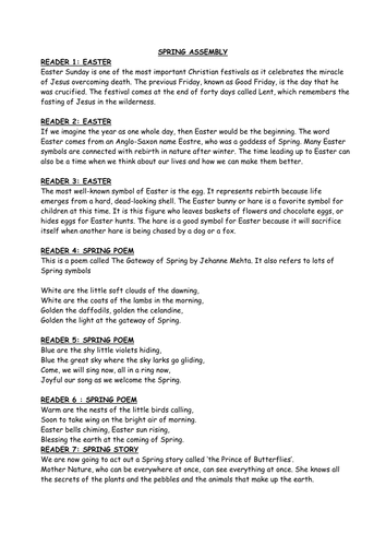 Spring Assembly | Teaching Resources