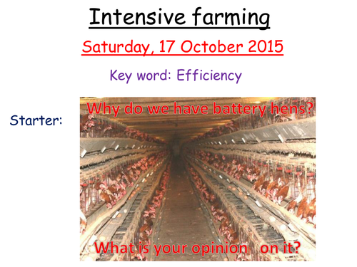 Intensive farming | Teaching Resources