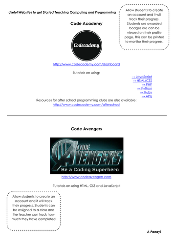 Get started teaching Computing and Programming | Teaching Resources
