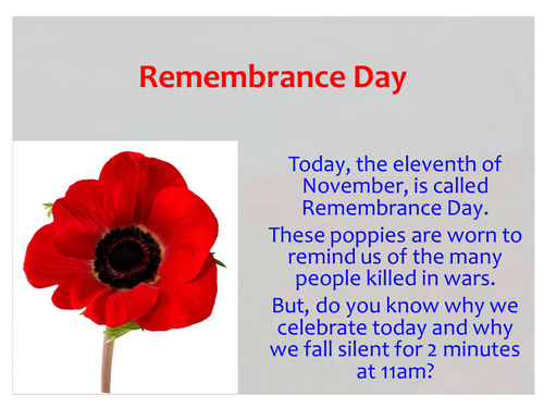 Remembrance Day - Assembly / Form Prsentation | Teaching Resources
