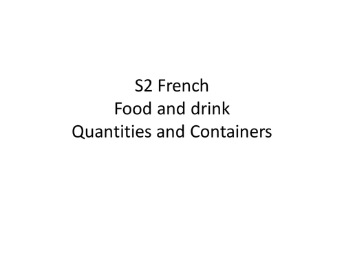 Food and drink shopping - quantities & containers | Teaching Resources