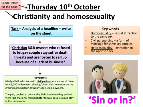 Christianity And Homosexuality Teaching Resources