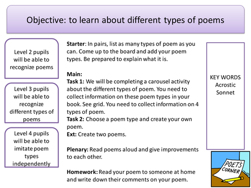 Poetic techniques lessons | Teaching Resources