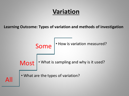 New OCR AS Biology Types of Variation Lesson by chalky1234567 ...