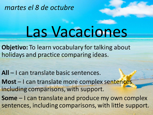 Spanish: Holidays - Countries & Transport | Teaching Resources
