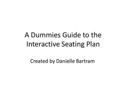 Interactive seating plan | Teaching Resources