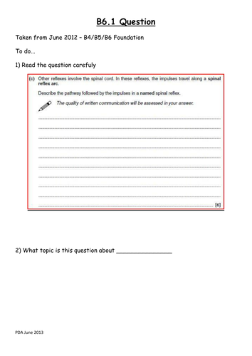 B6 OCR extended answer practice | Teaching Resources