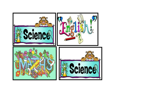Visual timetable; subject labels | Teaching Resources