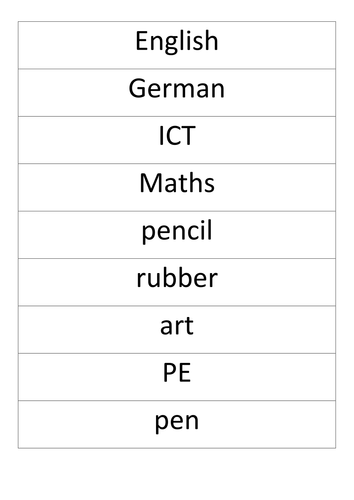 La scuola, le materie scolastiche ring of fury | Teaching Resources
