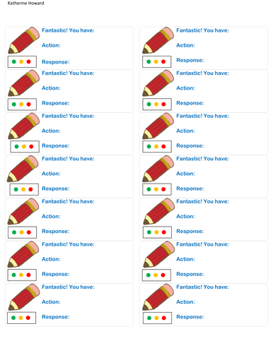 Marking Stickers to Encourage Feedback - 23 Template Bundle by ...