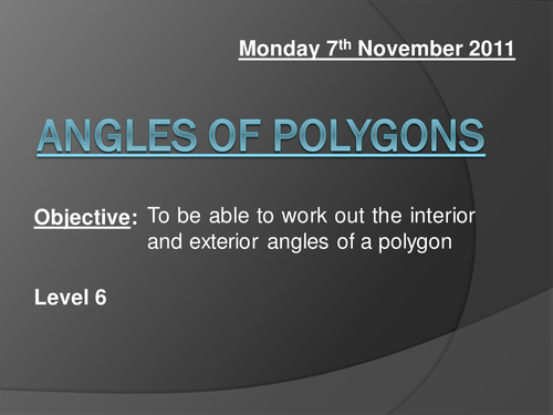 Interior and Exterior Angles Polygons PowerPoint | Teaching Resources