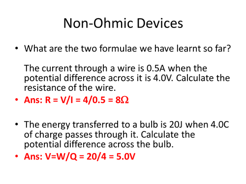 Non-Ohmic conductor lesson plan and presentation by ncrumpton - UK ...